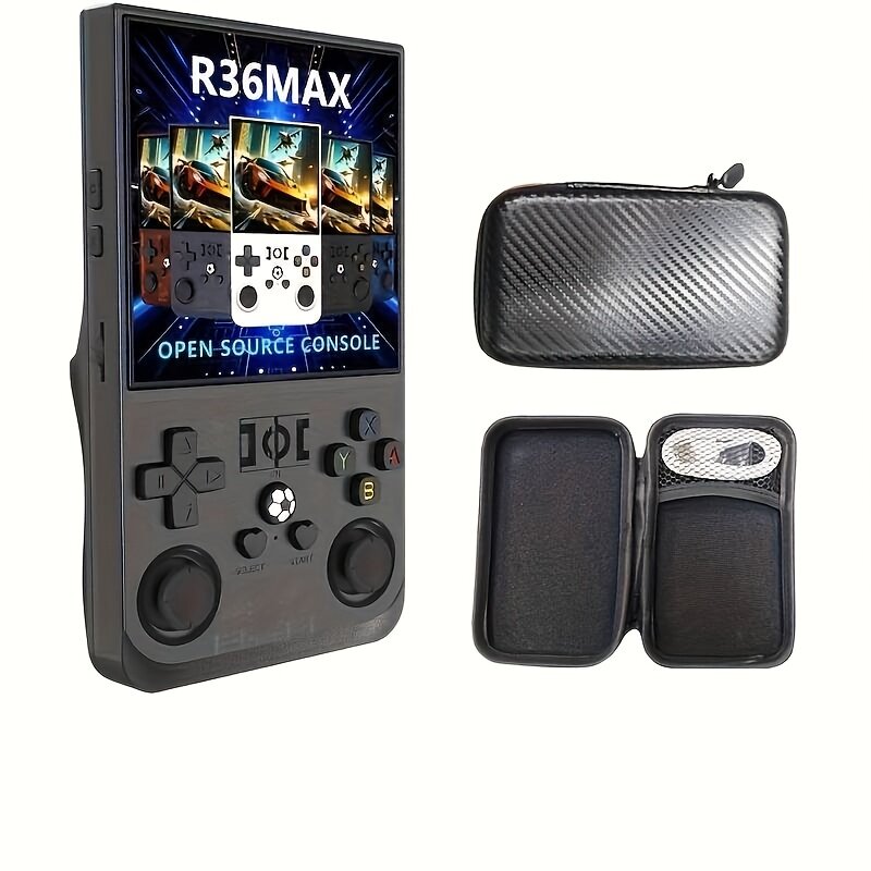 Многофункциональная игровая консоль с экраном 4,0 дюйма, процессором RK3326 на 1,5 ГГц, поддержкой более 40 эмуляторов и джойстиком с датчиком Холла, чёрный, 128 ГБ