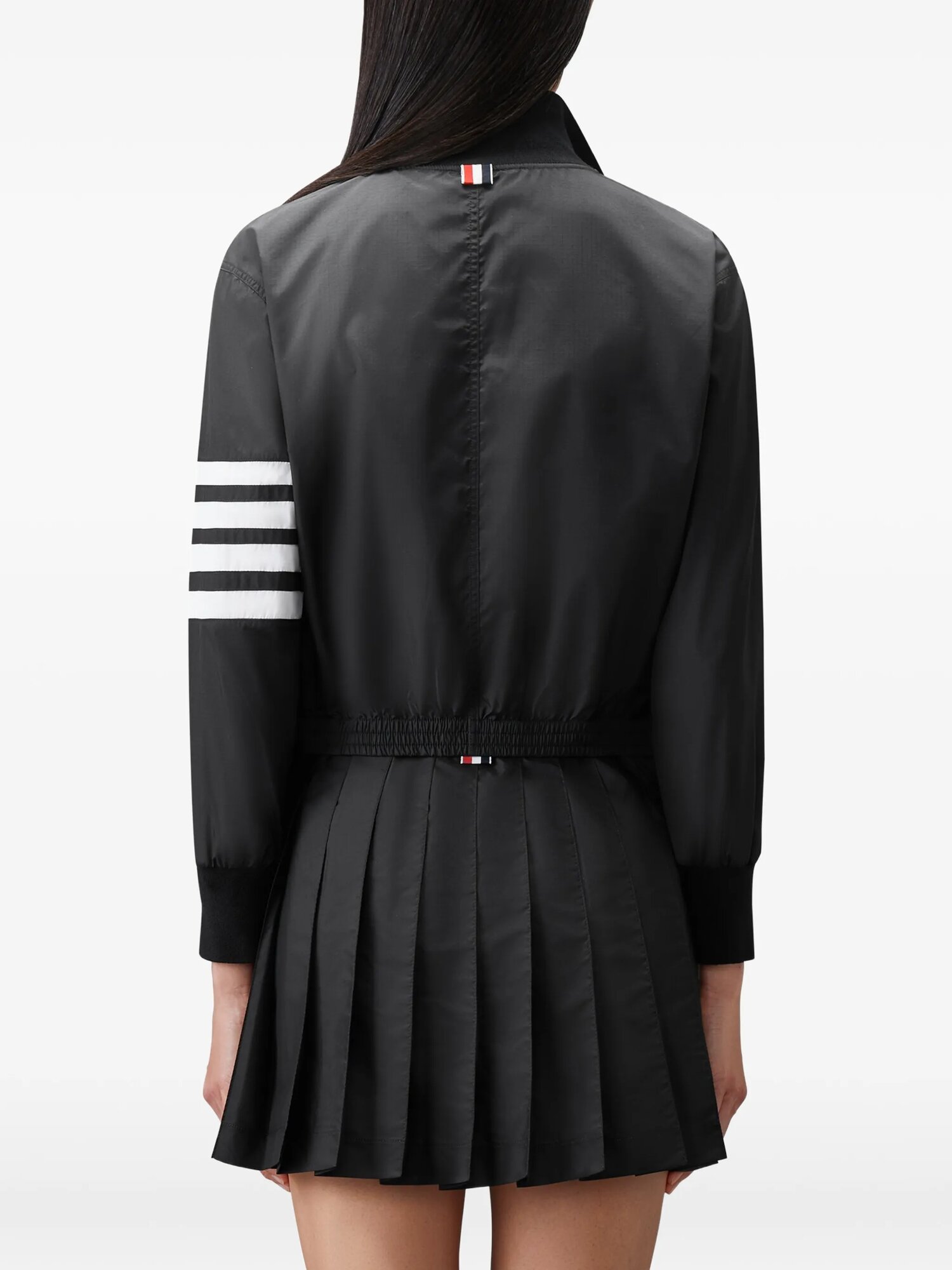 Куртка THOM BROWNE Ripstop 4-Bar track jacket, размер 42, черный — фото 1