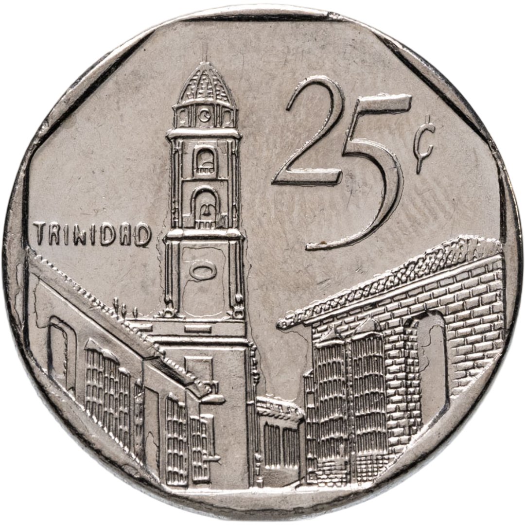 Куба 25 сентаво centavos 2006 CUC, Сталь, в сохранности AU-UNC