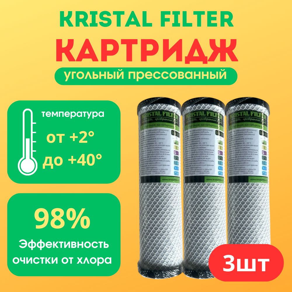 Картридж Угольный Прессованный УГП 3шт