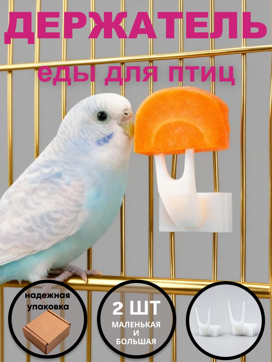 Держатель фруктов и еды для птиц и попугаев 2 шт 12 мм/15 мм