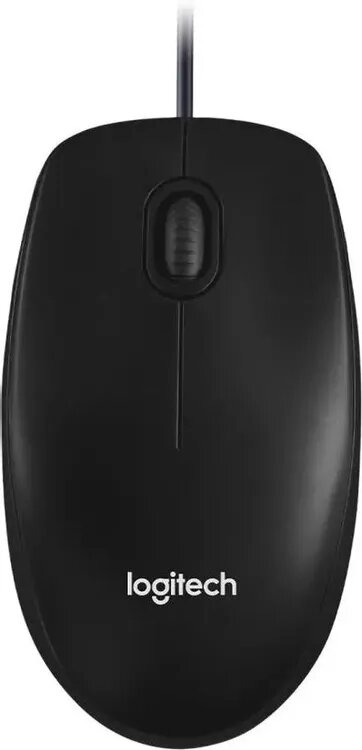 Мышь проводная Logitech M100r, оптическая, USB, 1000dpi, черный
