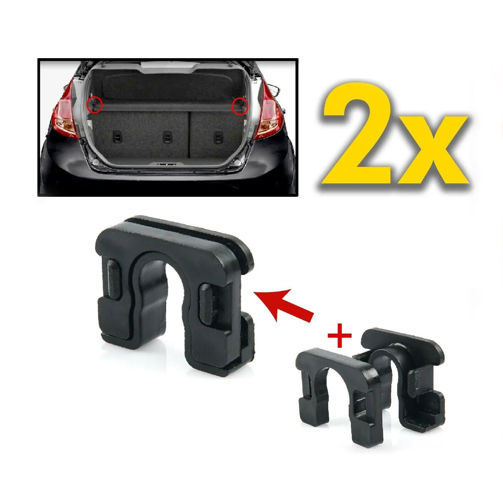 2 комплекта для Ford Focus 3 Mondeo MK4 Fiesta MK7 MK8 B-Max C-max, крышка багажника, зажимы для полки, поворотный кронштейн.