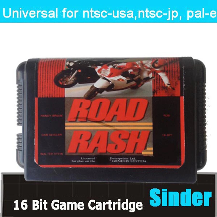 Игровая карта Road Rash 16bit для Sega Mega Drive US SHELL