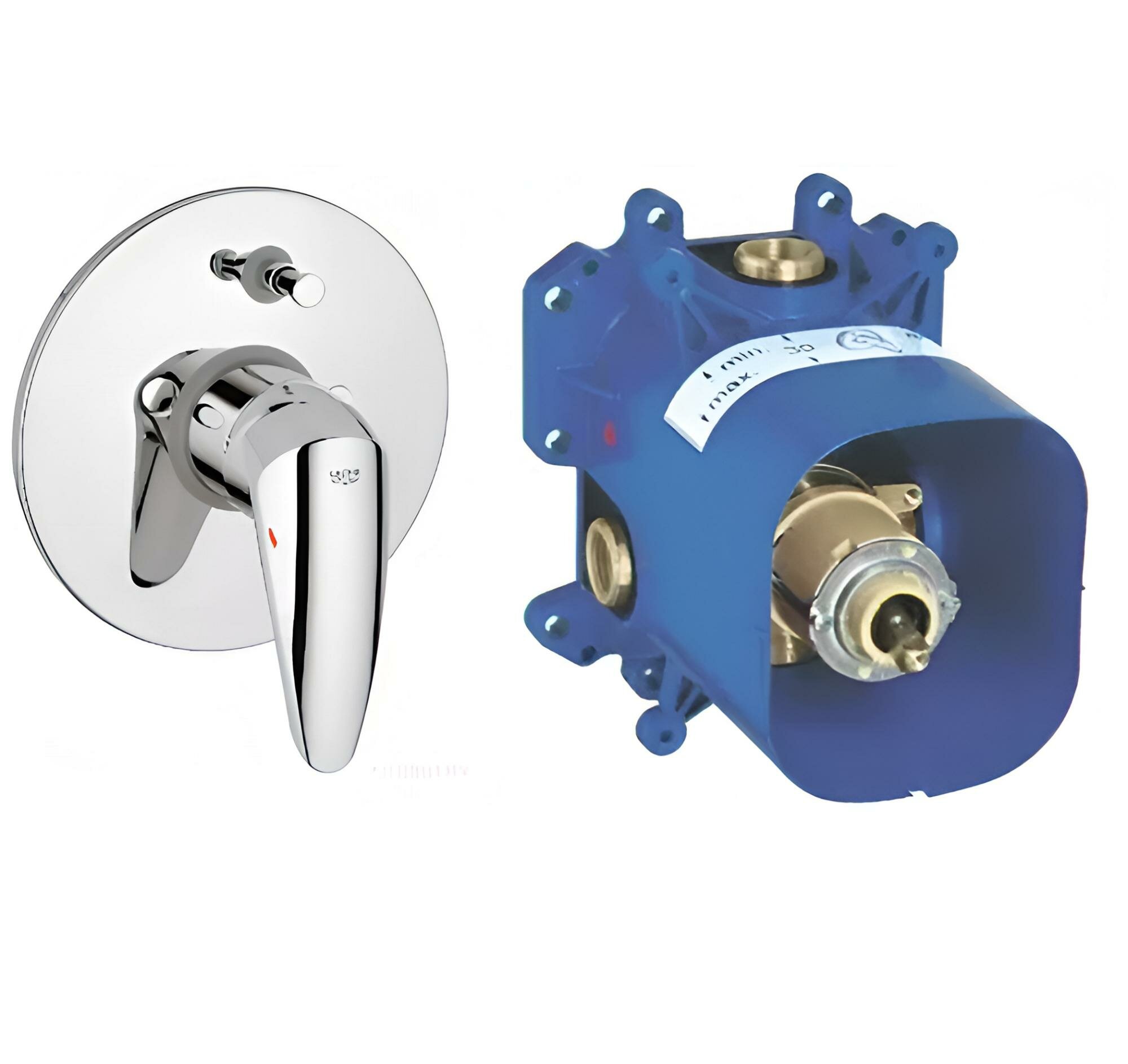 Смеситель Grohe Eurodisc 19548001 для ванны и душа с внутренней частью 35501000