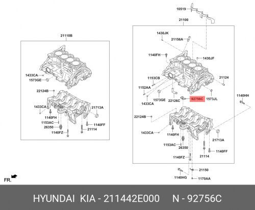 Уплотнительное Кольцо Блока Цилиндров Org (Hyundai/Kia 211442E000)