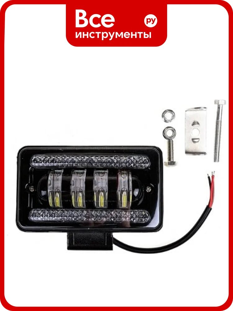 Cветодиодная фара SKYWAY OFF ROAD 170х110мм прямоугольная 12V/24V 40W 6000К 4 Дальний свет S07201092