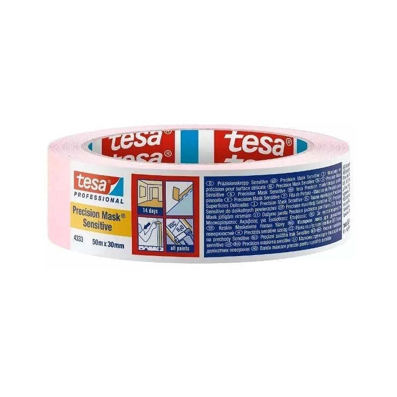 Лента малярная розовая Tesa 4333-19 (30мм*50м)