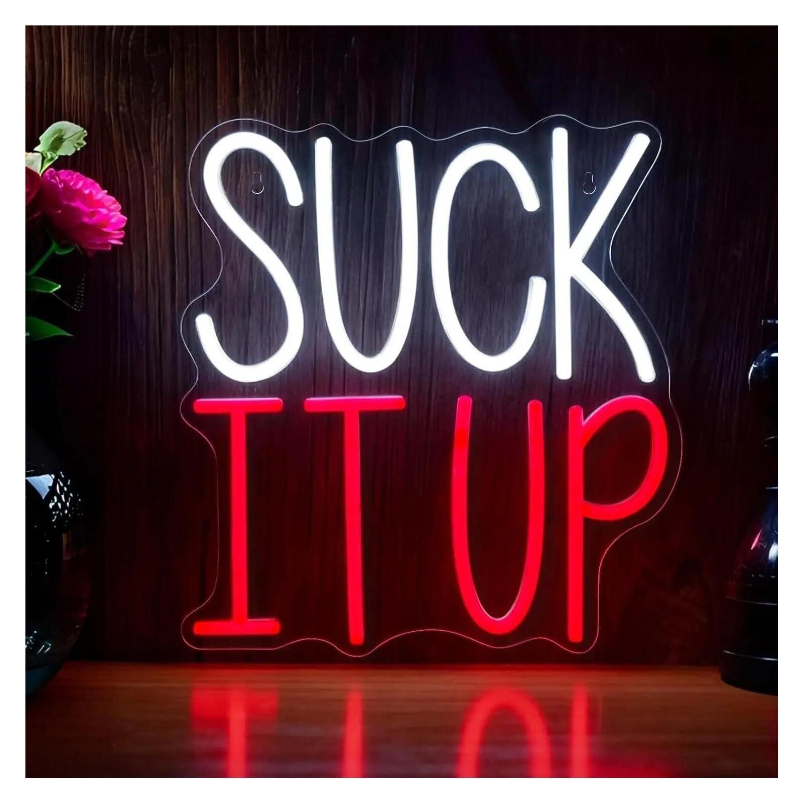 Неоновая Вывеска Suck It Up 32,7смx28,4см