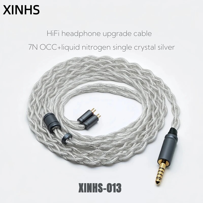 XINHS 4-жильный кристаллический медный кабель для наушников MMCX 0,78 мм 2Pin 4.4mm 0.78mm 2PIN