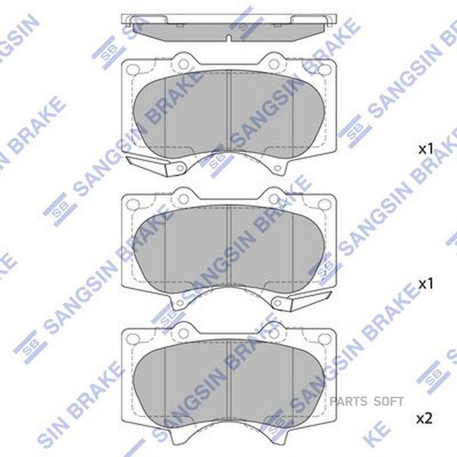 Колодки тормозные дисковые передние TOYOTA FJ CRUISER (SEVERE DUTY) SP2033SD