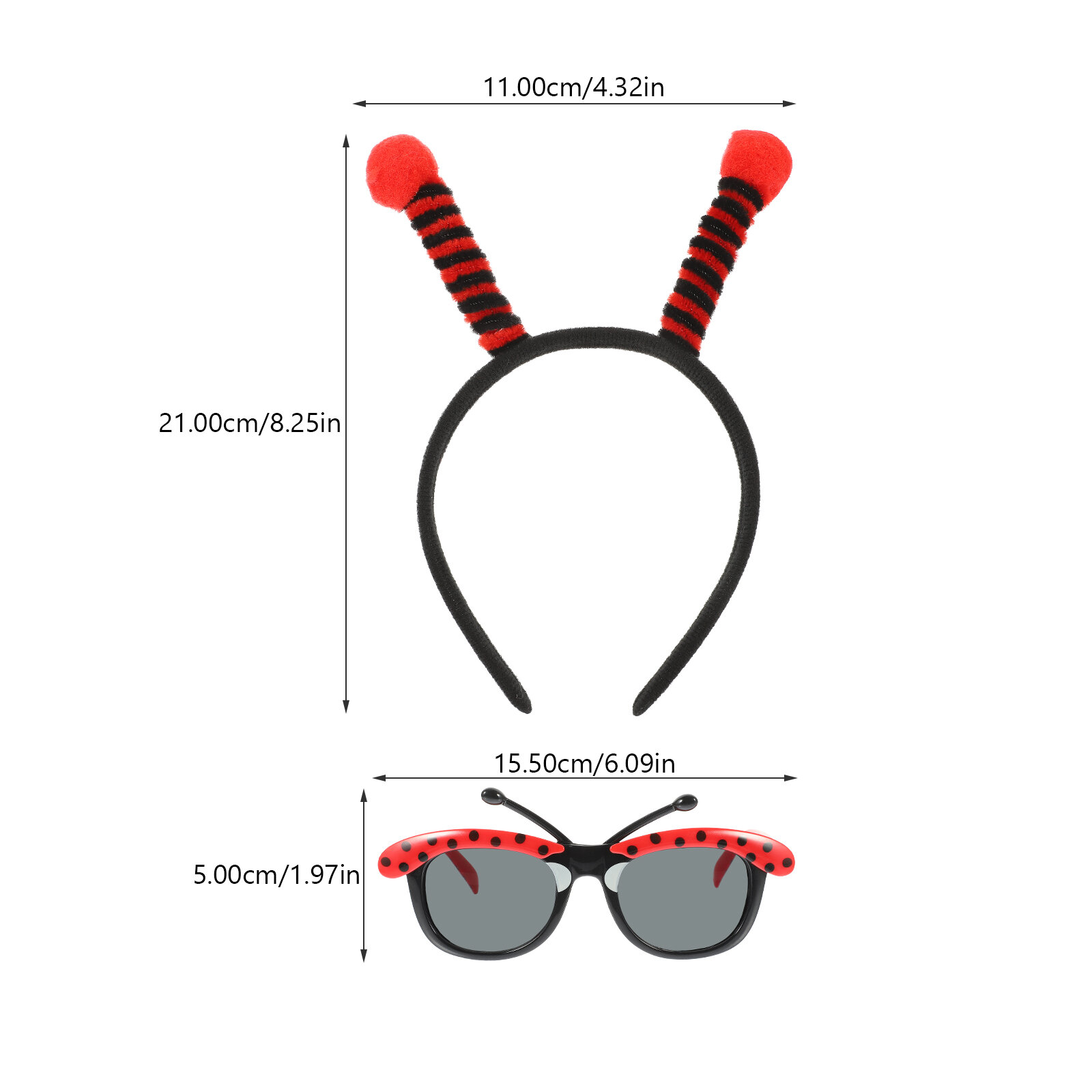 Набор Из 1 Штуки: Ободок С Очки ЖукLadybug Для Косплея И Вечеринок Размер: Разные Цвета