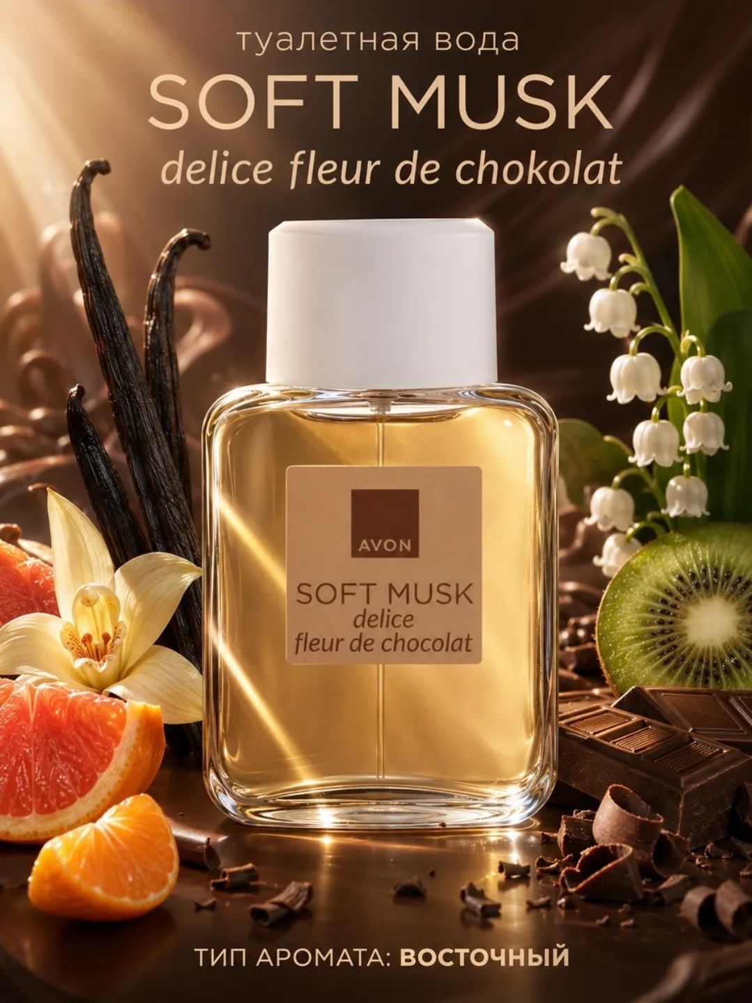 Avon парфюмерная вода Soft Musk Delice для нее/ Духи женские 50мл/ парфюм