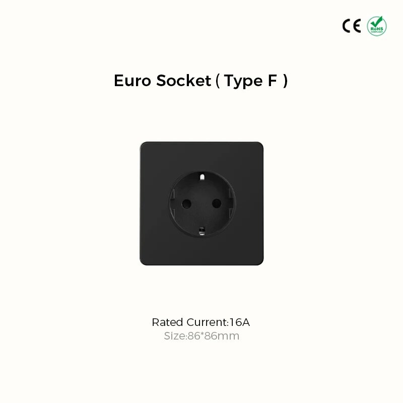 Розетка Avoir с USB, черная, нержавеющая сталь