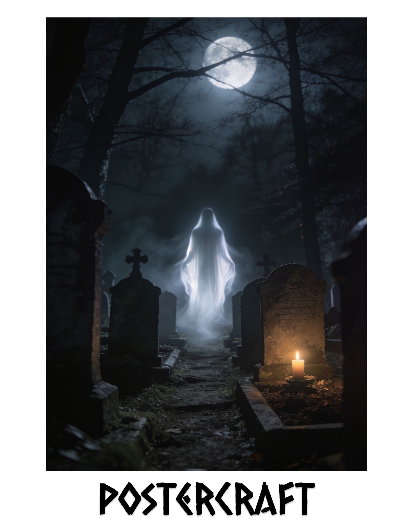 Постер "Хэллоуин" (Halloween, Привидения, Сладости, Тыквы), А3, глянцевый, 42х29.7см