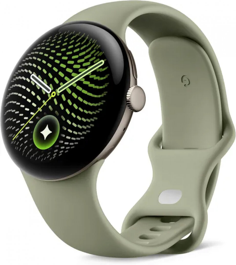 Умные смарт-часы Google Pixel Watch 5, 41mm, Wi-Fi, Satin Pyrite/Olive (Оливковый зеленый)