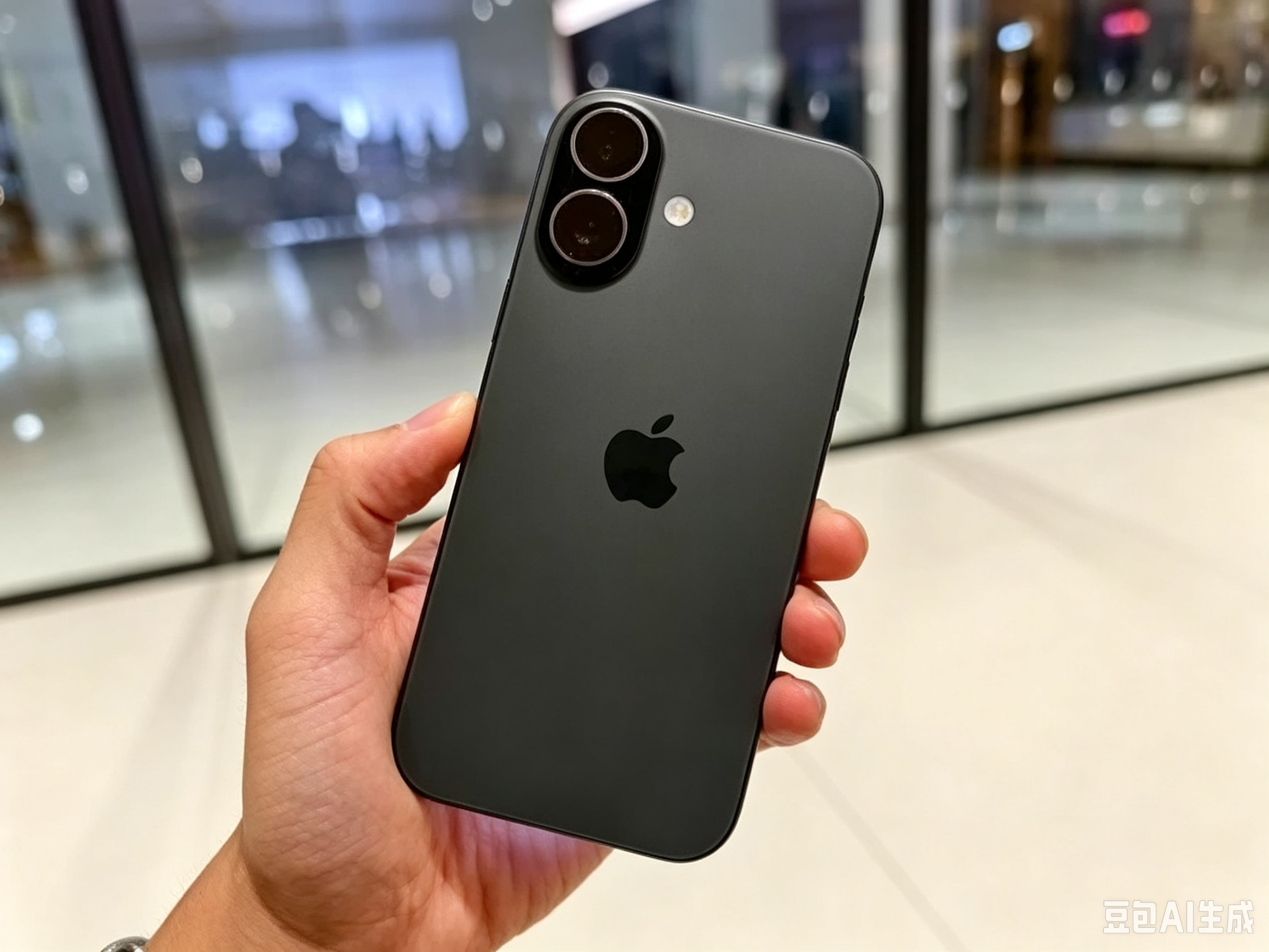 Демонстрационный экземпляр смартфона iPhone 17 базовая версия, черный цвет, модель для витрины
