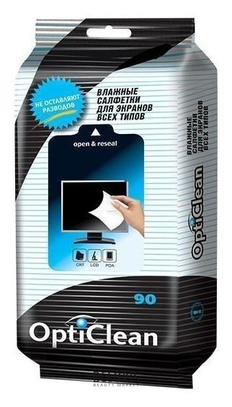 Opti Clean Влажные салфетки для экранов и мониторов всех типов, 90 шт