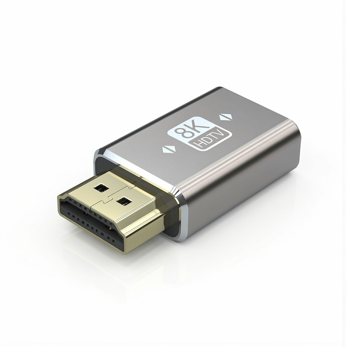 Адаптер HDMI 8K 60Hz 2.1 версии алюминиевый корпус длина 2 см переходник мама папа для передачи высококачественного видеосигнала совместимый со всеми устройствами HDTV