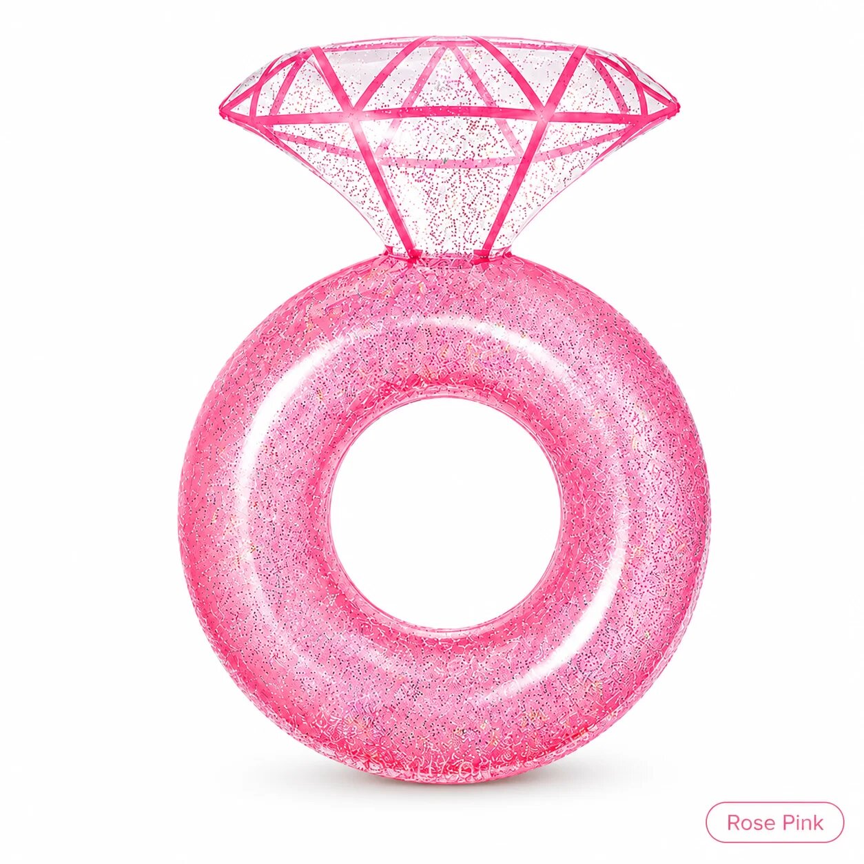 Золотой надувной плавательный круг в форме бриллианта Pink