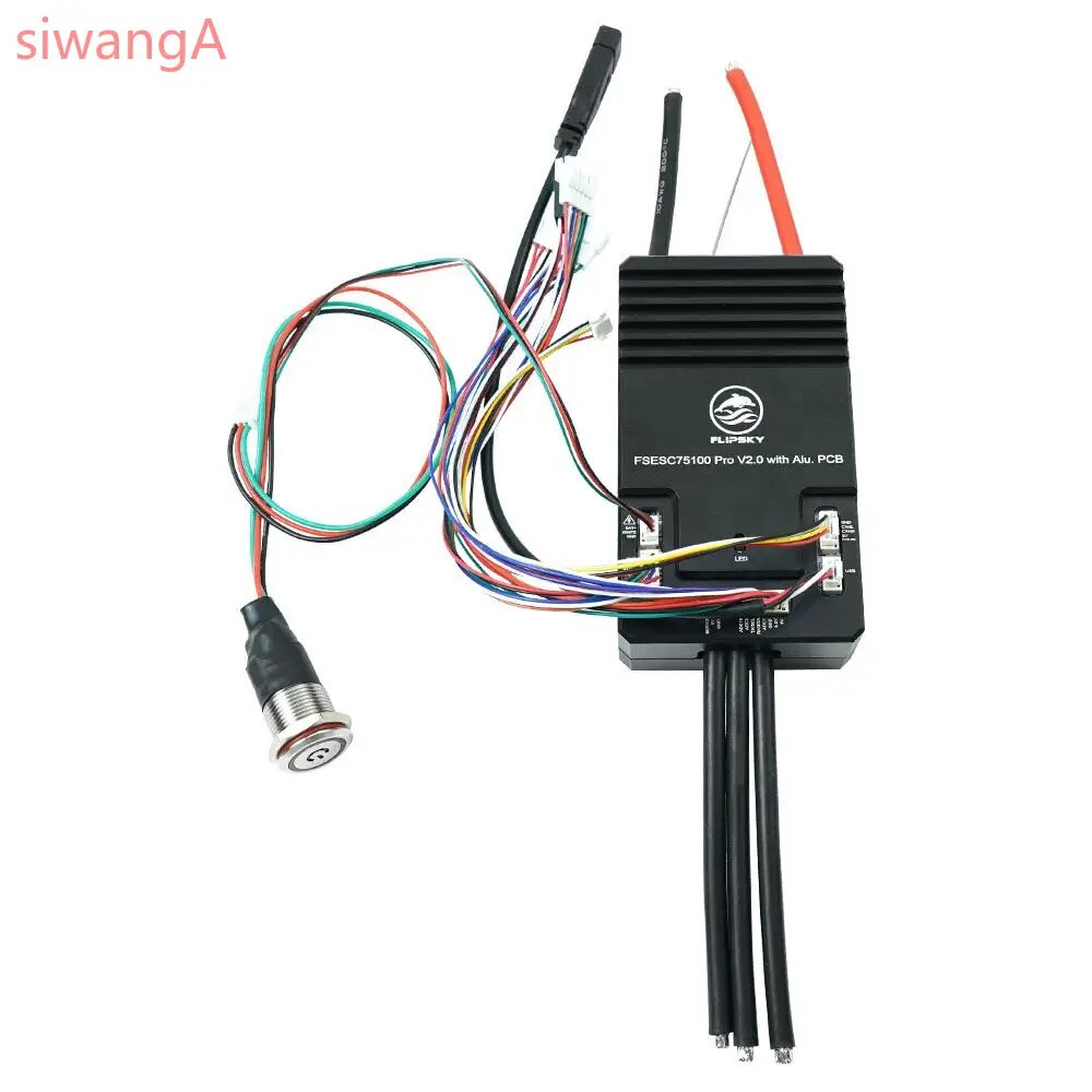 Премиумконтроллер Flipsky 75100 Pro V2.0 на 84В и 100А, оснащенный алюминиевой печатной платой, создан на базе прошивки VESC.