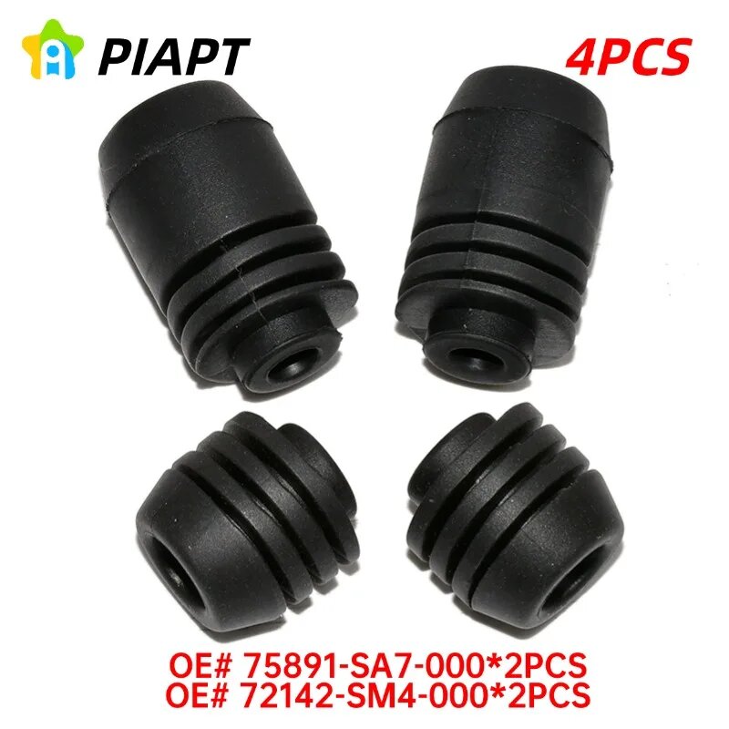 2 комплект 4 шт. OE # 75891-SA7-000 72142-SM4-000 Черный резиновый зажим дверного упора для Honda и Acura 1984-On