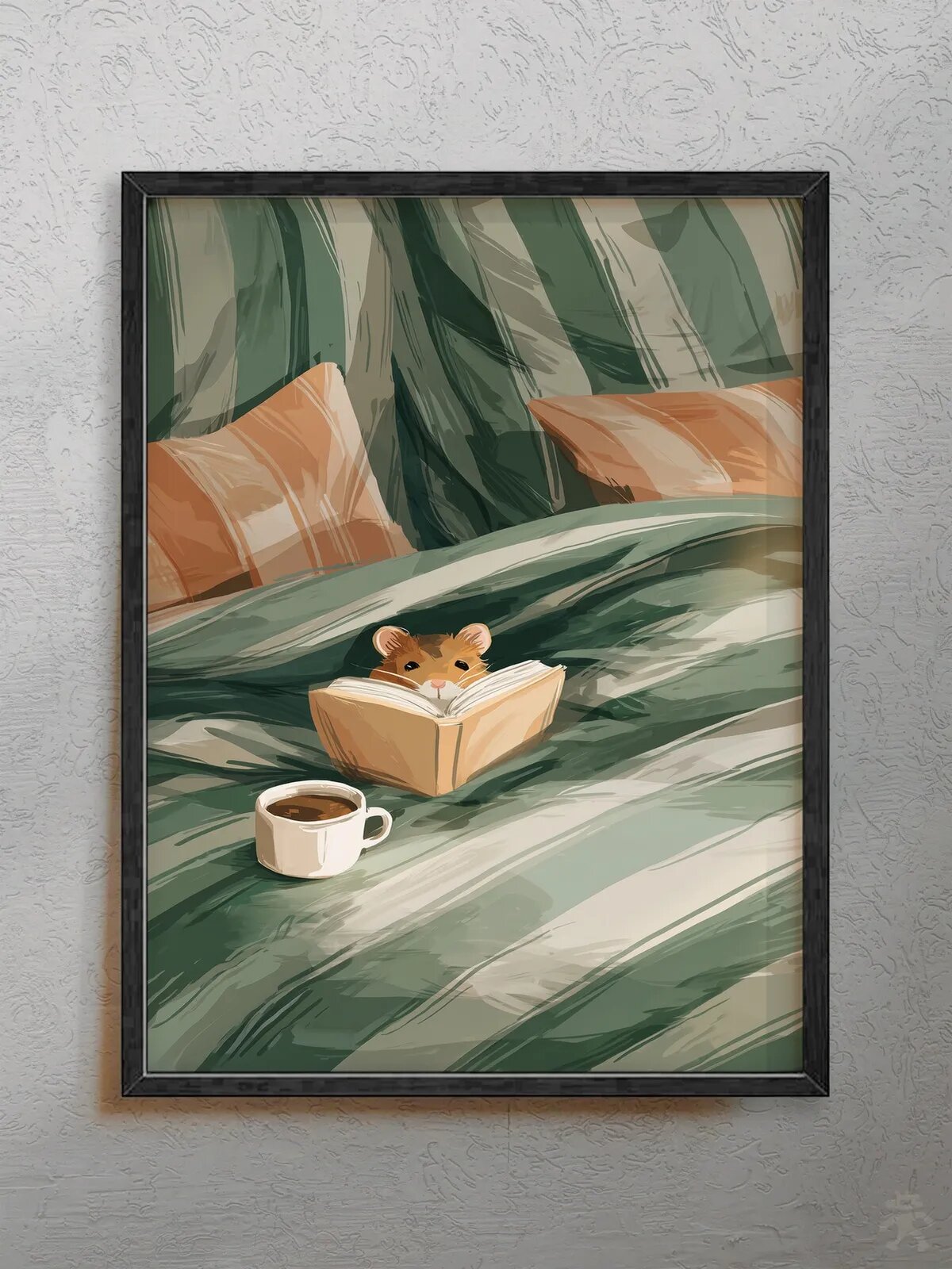 Интерьерный постер "Bedtime" в стиле pinterest, формата 30x40 см.