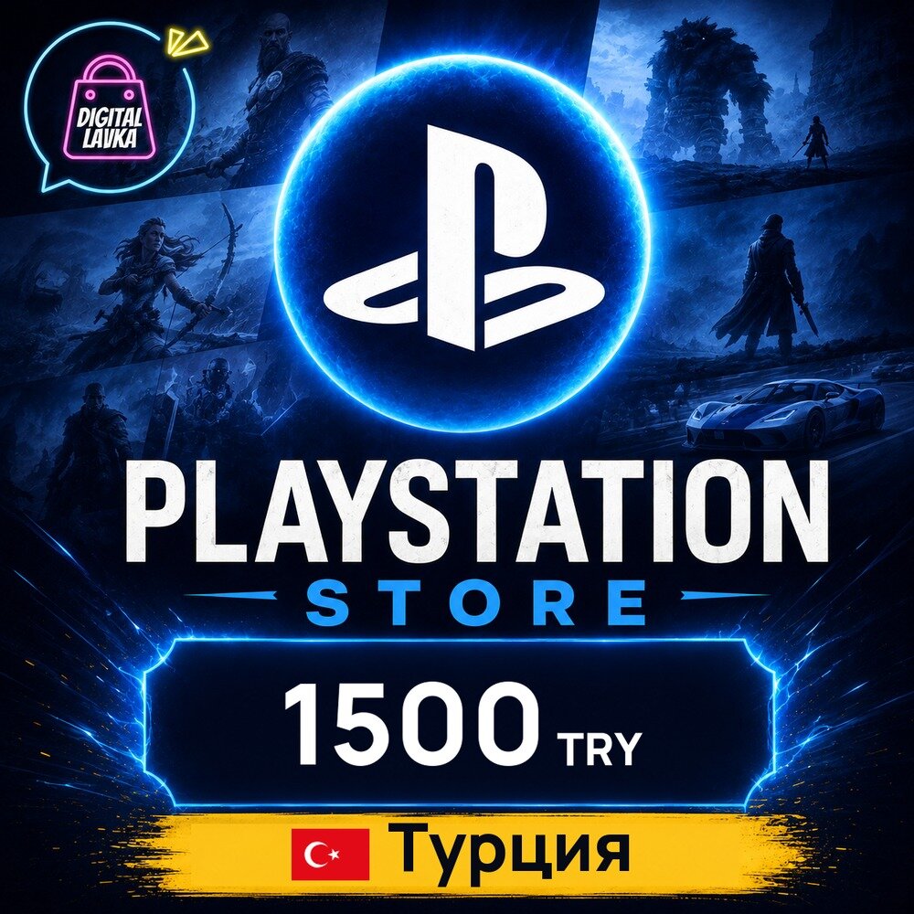PlayStation Network (PSN) Турция · TRY 1500 — карта оплаты, цифровой код пополнения счёта, моментальная доставка