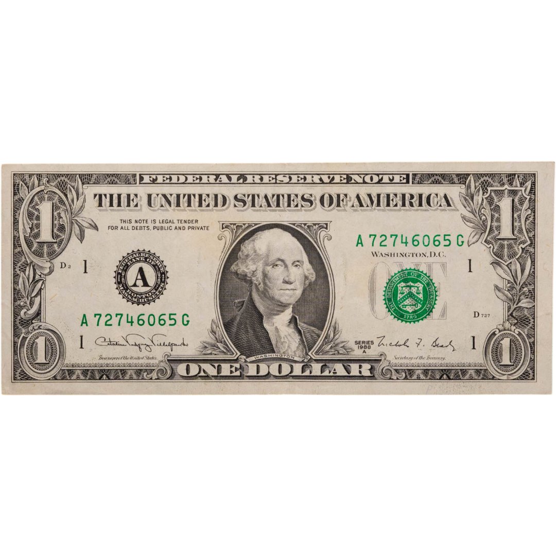 США 1 доллар 1988A Pick 480b A-Бостон