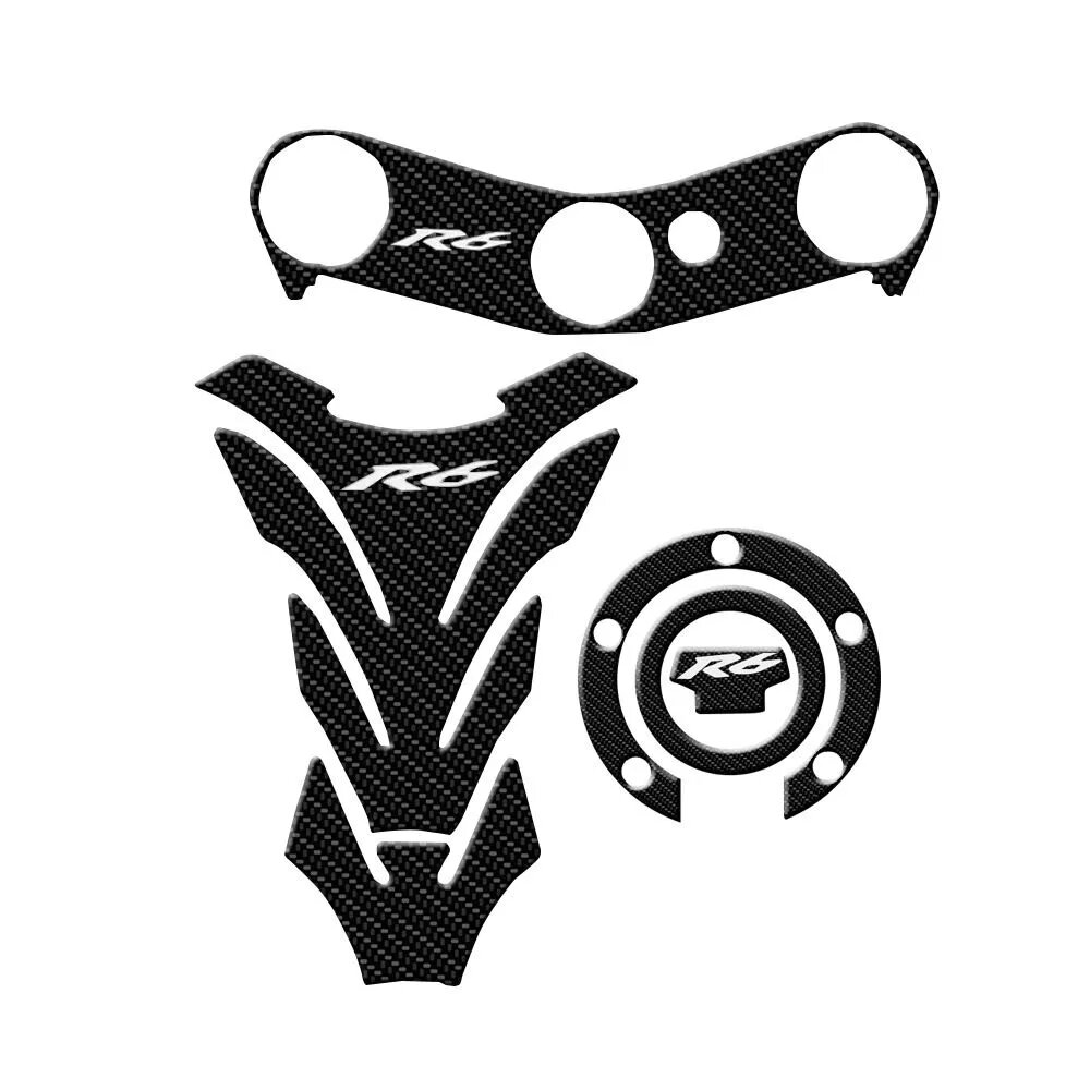 Противоскользящие наклейки на бак / боковые накладки для Yamaha YZF-R6 2006-2016