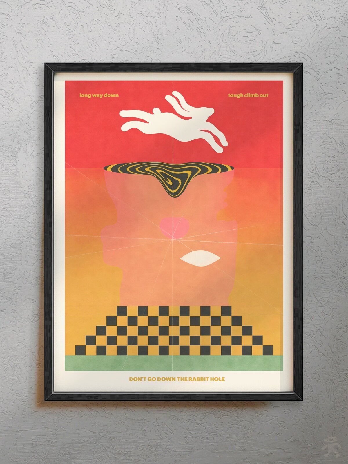 Интерьерный постер "The Rabbit Hole" в стиле pinterest, формат 30x40 см
