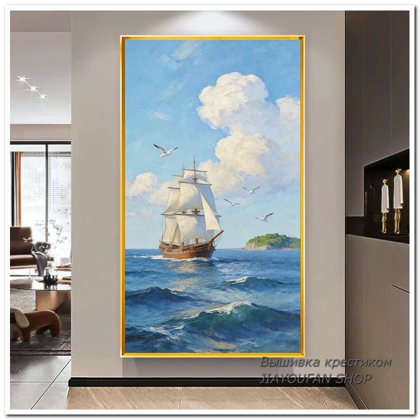 Набор для вышивания крестом, 11 Канiteй (11CT), канва 60x110 см, готовая вышивка 50x100 см