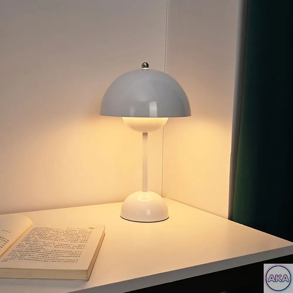 Настольный светильник, LED, 3 Вт, белый, встроенный аккумулятор, регулировка цветовой температуры, 300 мм