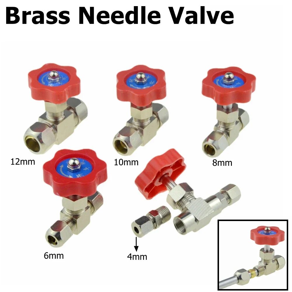 Пневматический клапан регулировки потока 6 мм Needle Valve-KT