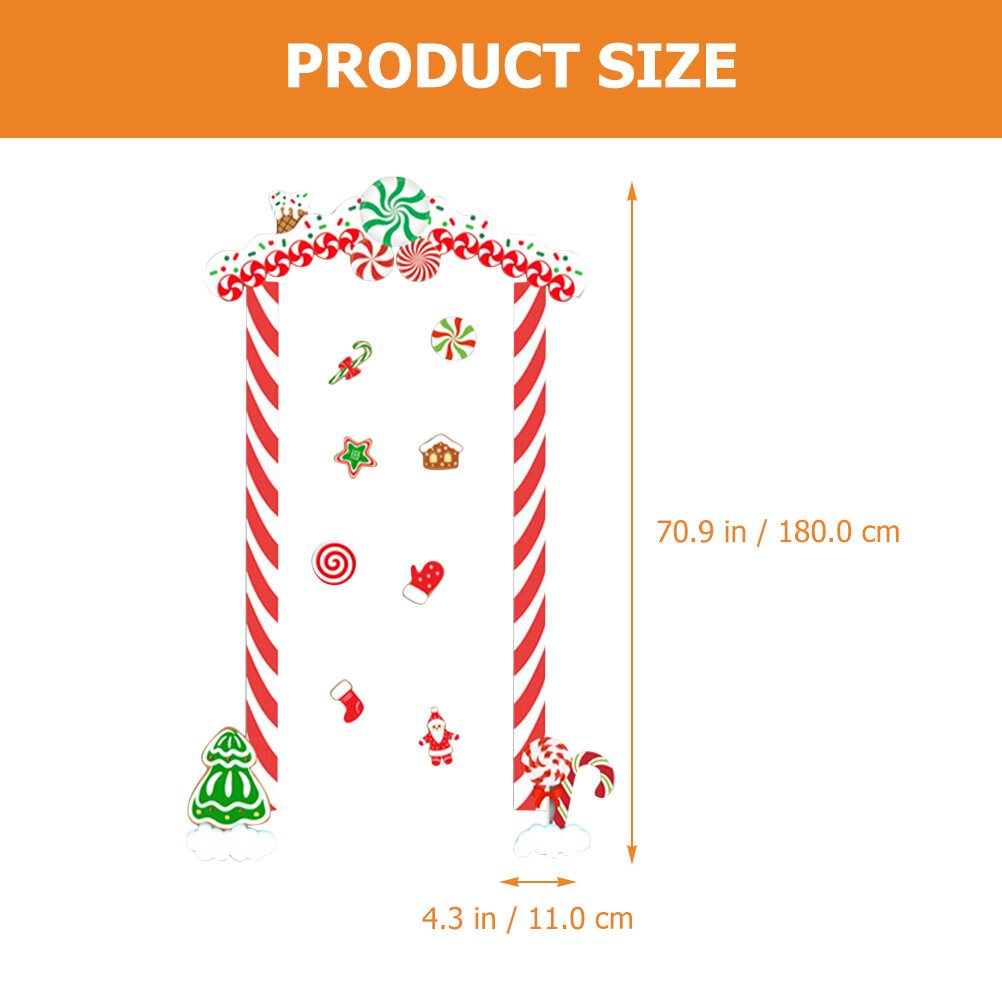 Наклейка Для Двери Christmas Door Cover 180X11Cm красного Цвета Для У. decorate Внутри И Снаружи