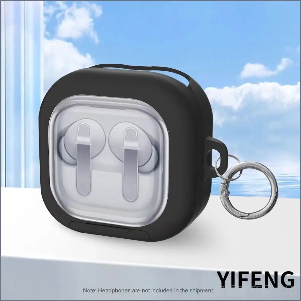 Чехол для наушников Samsung Galaxy Buds 4 и Buds 4 Pro, прозрачный, с креплением-подставкой и защёлкой