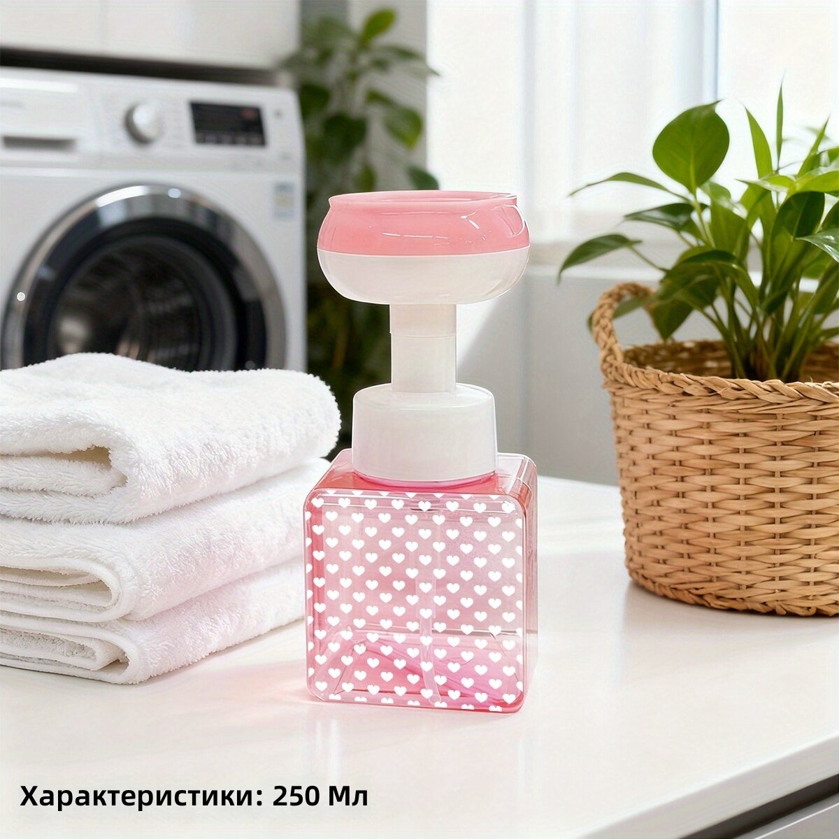 Дозатор для пенного мыла с ручным насосом и принтом кошачьих лап для ванной комнаты