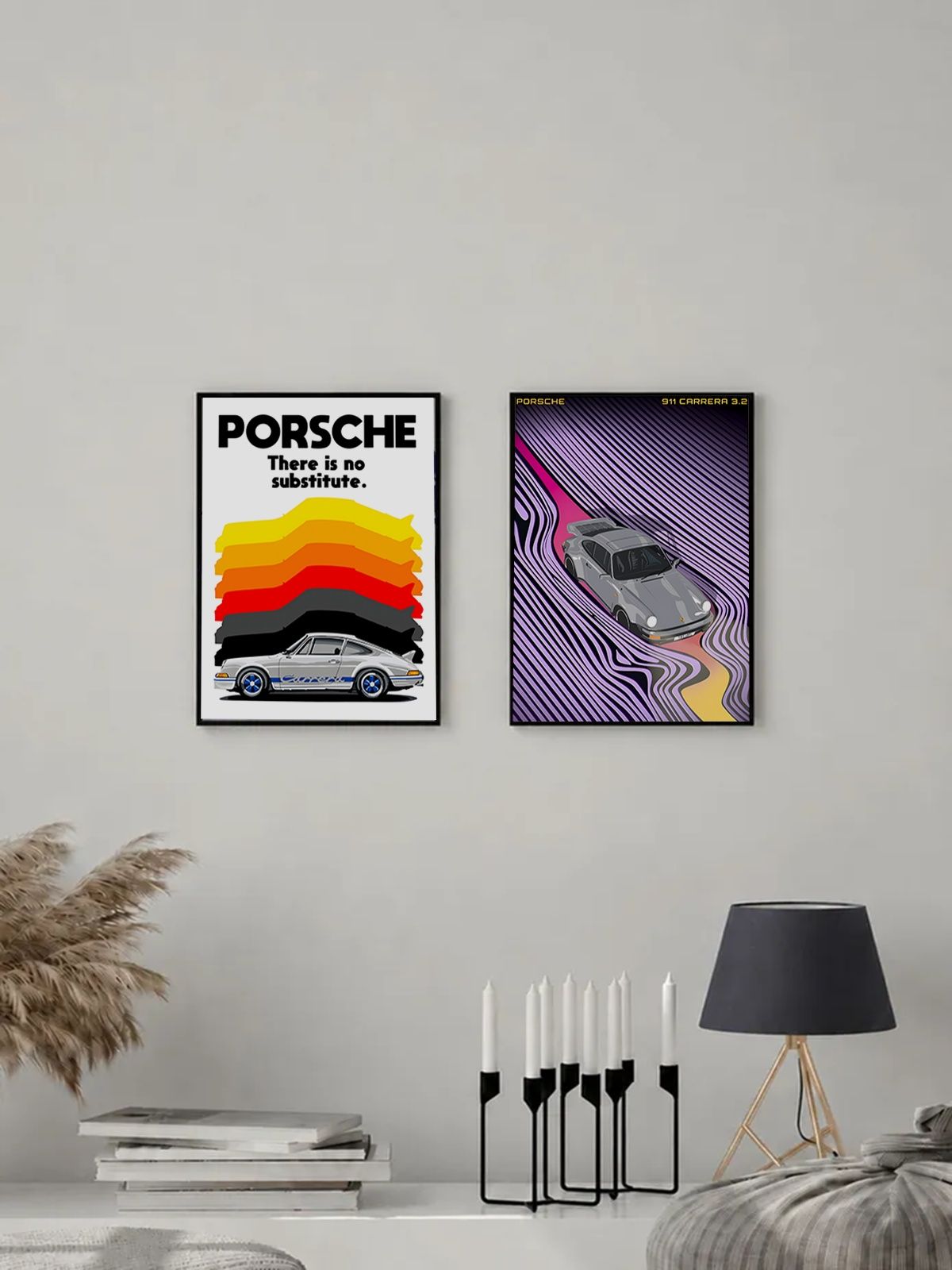 Набор Постеров / Плакатов Интерьерные Порше (Porsche) 2 Листа А4