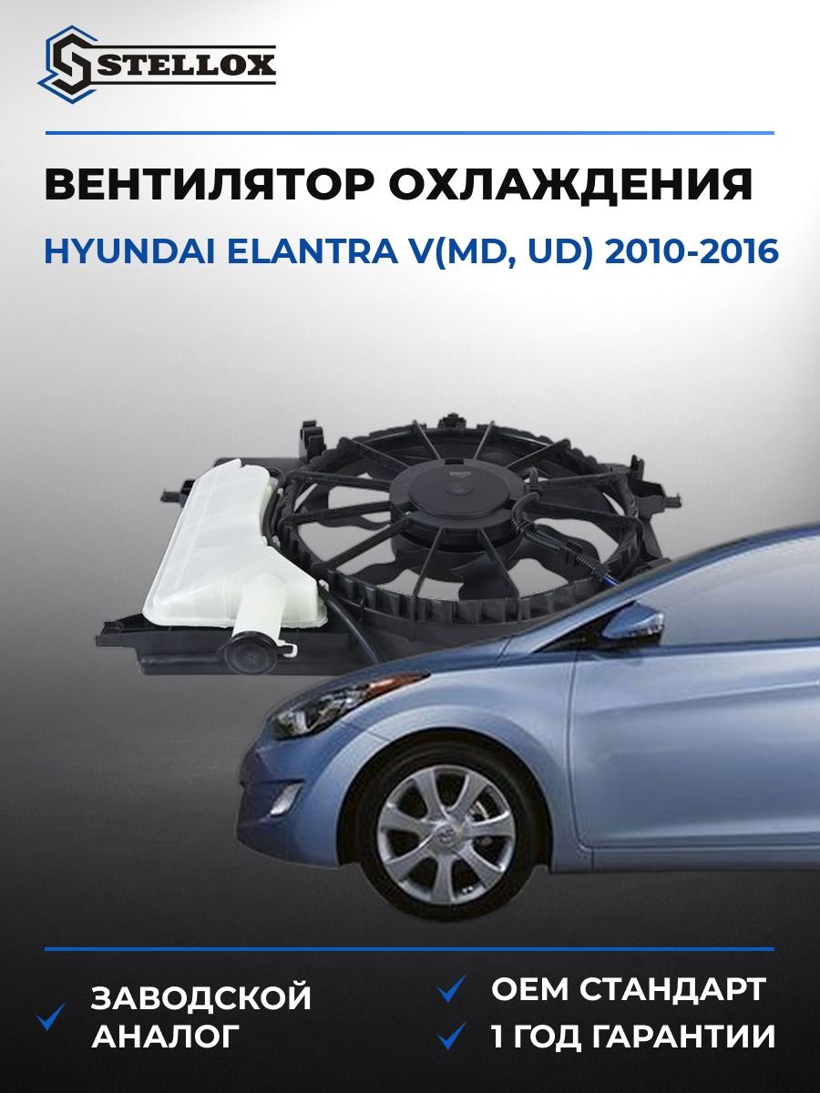 Вентилятор охлаждения Stellox 2999639SX Хендай Элантра V Hyundai Elantra V MD 2010-2016