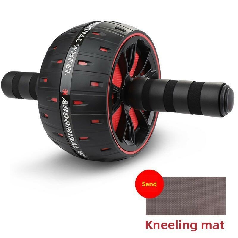 Ab roller for men and women with antislip design for fitness and toning, red black