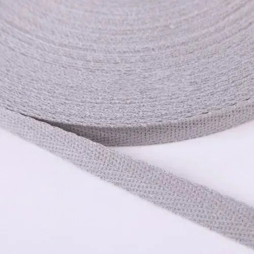 Хлопковая лента Hserring Bone 1 см 45 м Серый, 14 Gray