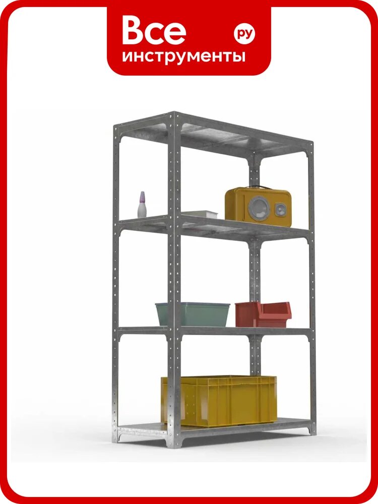 Стеллаж Metalex Kit Comfort ООО Металекс 1800х1300х400 4-е полки (Оцинкованный) / 401015