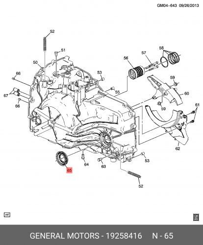 Уплотнение Ведущего Вала Акпп Org (GM/Opel/Chevrolet 19258416)