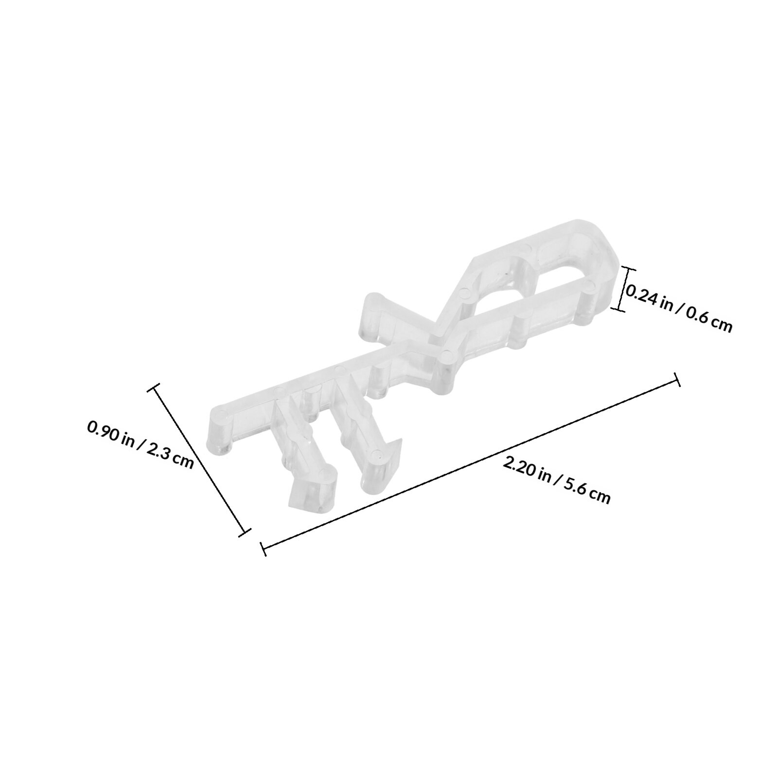 10 Штук Клипы Для Штор Блайнд Валанс Клипсы Прозрачный 5.60X2.30X0.60Cm