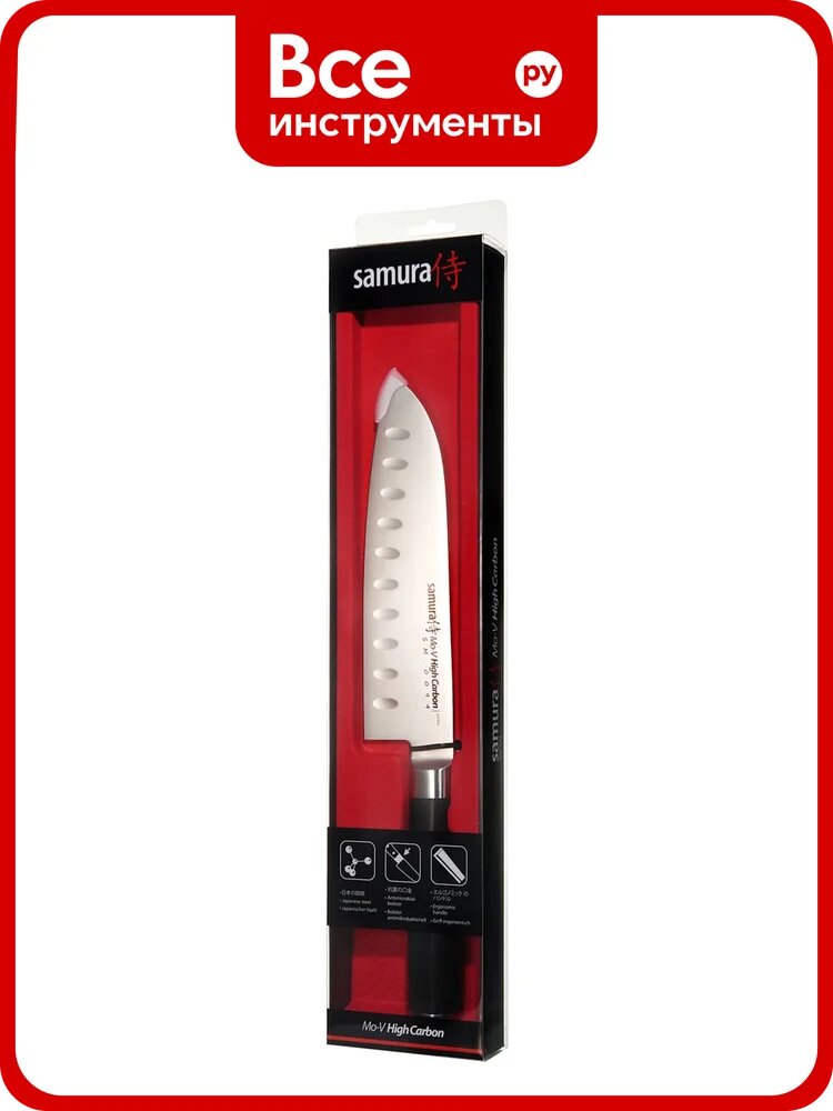 Кухонный нож Сантоку Samura Mo-V 180 мм, G-10 SM-0094/K
