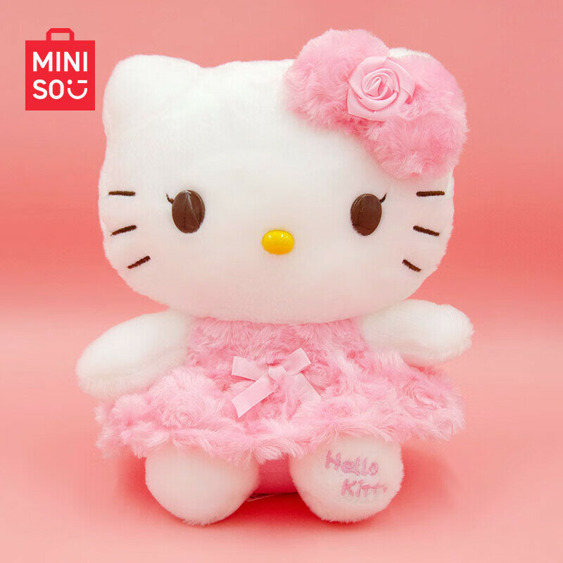 MINISO Sanrio Hello Kitty Розовая Обещание Плюшевая Подушка Кукла Игрушка для Девочек День Рождения Цвет：Милый Кот: