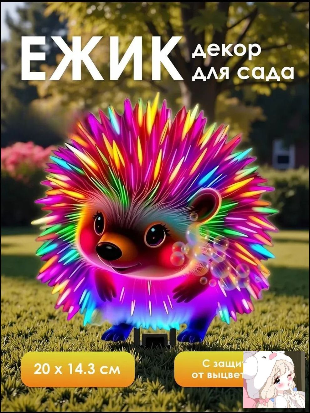 Садовая фигурка IKEA Y611, декор для сада и огорода, разноцветная акриловая статуэтка
