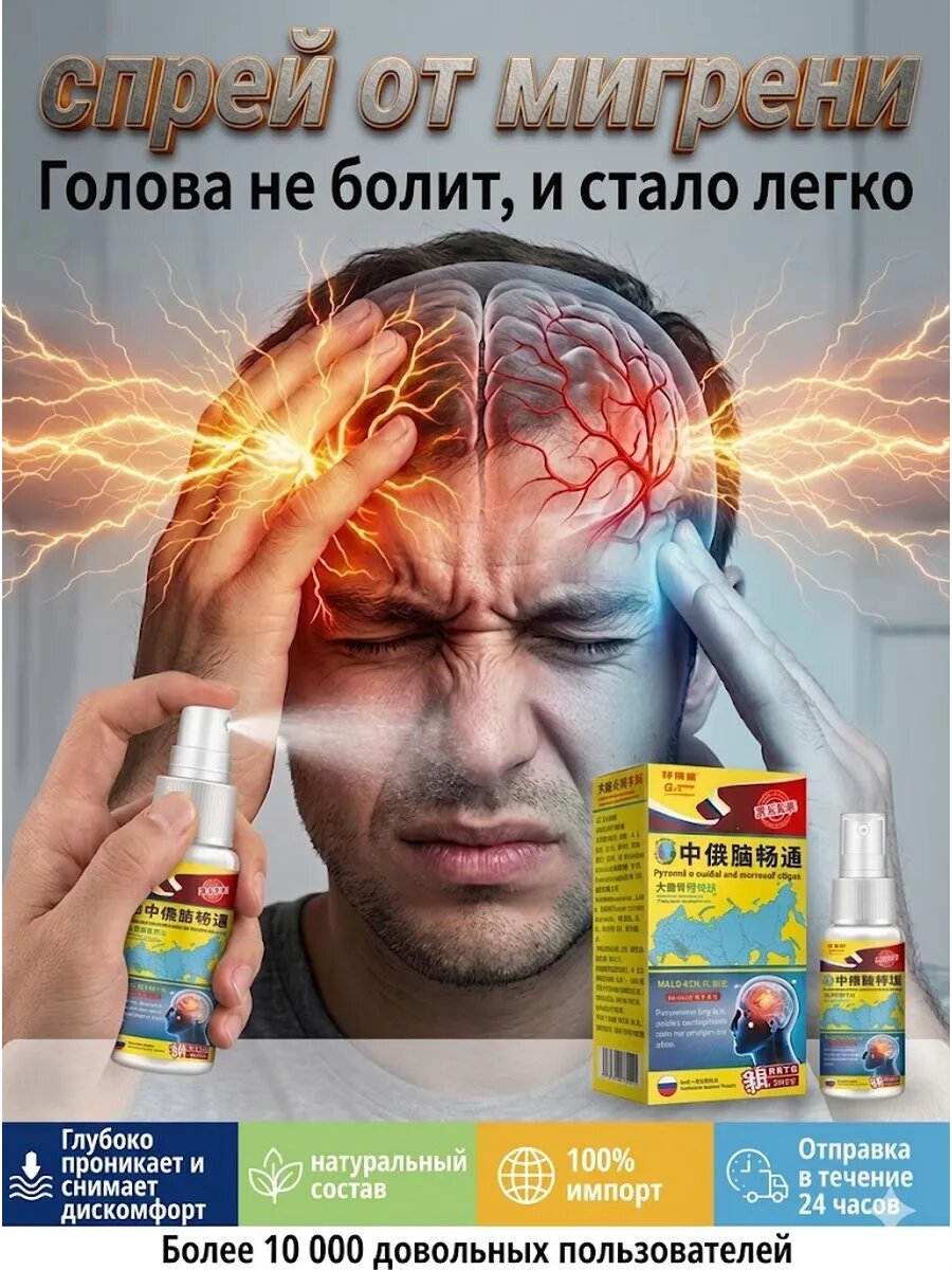 Спрей от мигрени