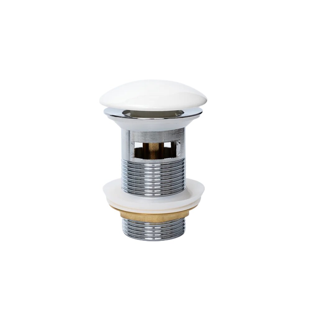 Донный клапан для раковины GID Minucia Wh100-1 белый, с переливом