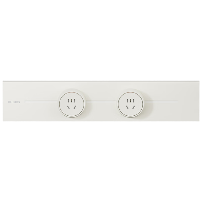 PHILIPS Панель выключателя розеток с рельсовой системой 42 см + 2 адаптера белого цвета Цвет：Белый 42 см рельс + 2